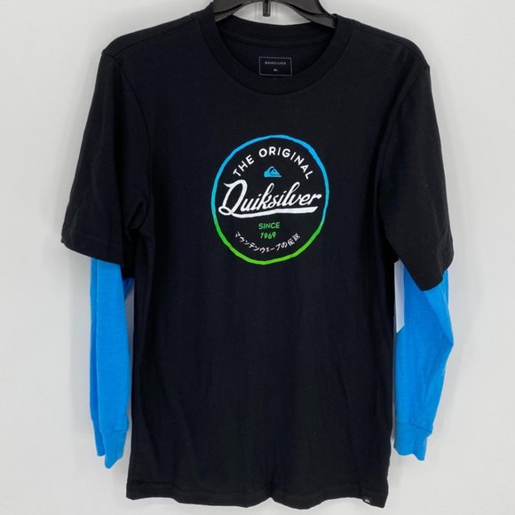 Quiksilver | Shirts & Tops | Quicksilver Boys Circle Logo Layered ...